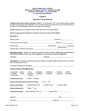 Physician License Renewal Doc Template | pdfFiller