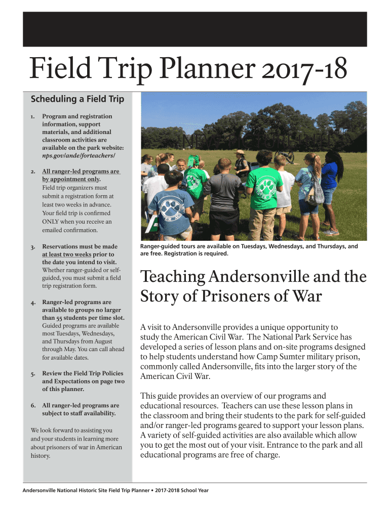 Fillable Online Scheduling a Field Trip Fax Email Print - pdfFiller