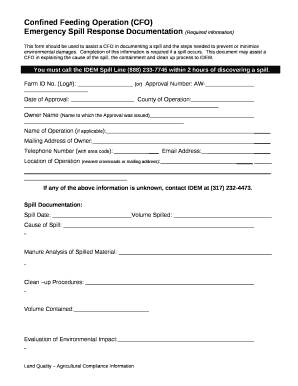 Emergency Spill Response Documentation (Required Ination) Doc Template ...