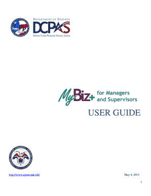 Fillable Online MyBiz+ for Managers and Supervisors User Guide Fax ...