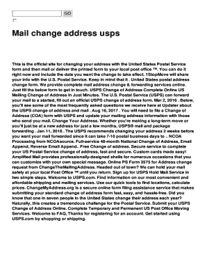 Fillable Online Mail change address usps Fax Email Print - pdfFiller