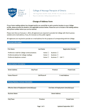 Fillable Online If your home mailing address has changed and/or you ...