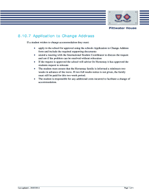 Fillable Online 7 Application to Change Address Fax Email Print - pdfFiller