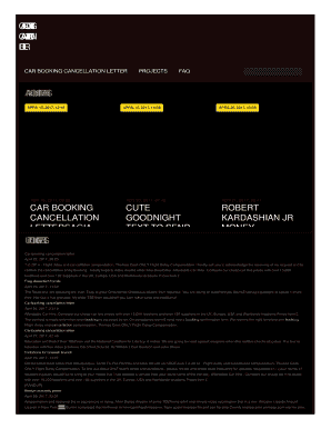Fillable Online CAR BOOKING CANCELLATION LETTER Fax Email Print - pdfFiller