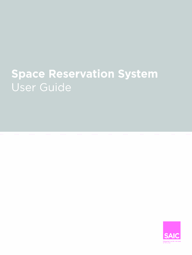 Fillable Online Space Reservation System User Guide Fax Email Print ...