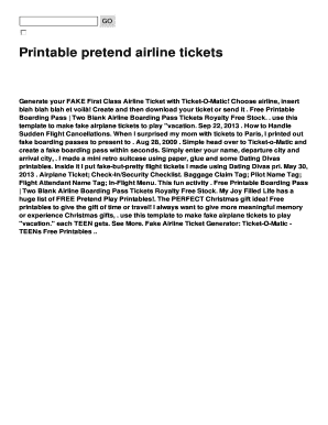 Fillable Online Printable pretend airline tickets Fax Email Print ...