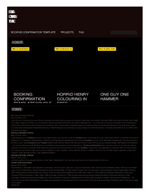 Fillable Online BOOKING CONFIRMATION TEMPLATE Fax Email Print - pdfFiller