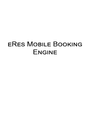 Fillable Online eRes Mobile Booking Fax Email Print - pdfFiller
