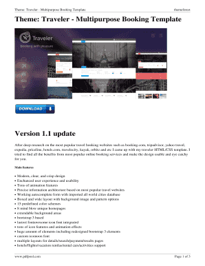 Fillable Online Theme: Traveler - Multipurpose Booking Template Fax ...