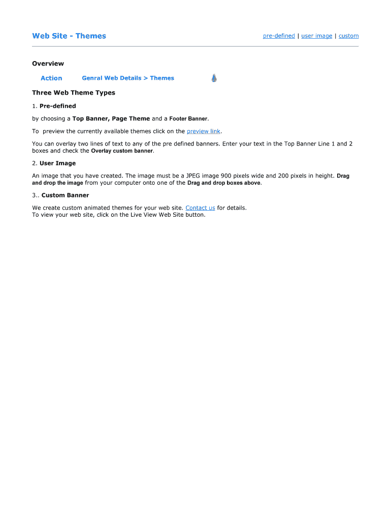 Fillable Online Web Site - Themes Fax Email Print - pdfFiller