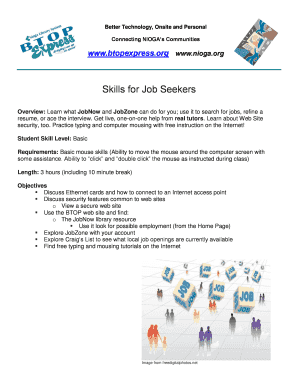 Fillable Online Skills for Job Seekers Fax Email Print - pdfFiller