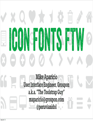 Fillable Online Icon Fonts FTW Fax Email Print - pdfFiller