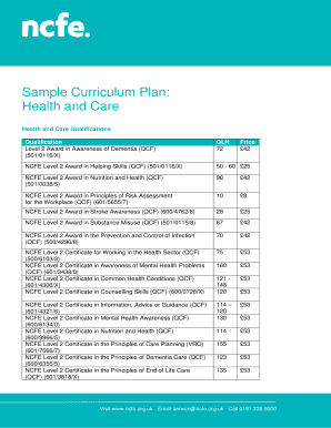 Fillable Online Education Curriculum Template for: Fax Email Print ...