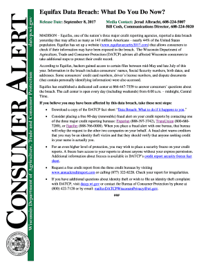 Fillable Online Equifax Data Breach: What Do You Do Now Fax Email Print ...