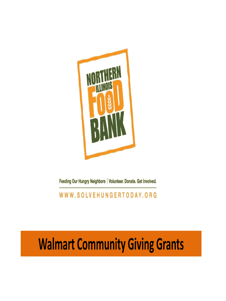 Fillable Online Walmart Community Giving Grants Fax Email Print - pdfFiller