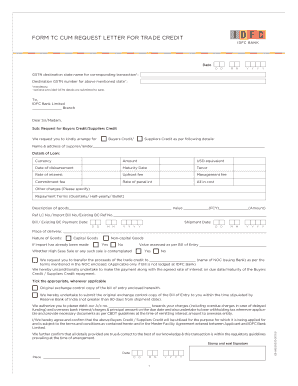 Fillable Online FORM TC CUM REQUEST LETTER FOR TRADE CREDIT Fax Email ...