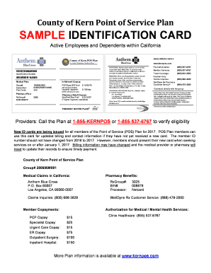 Fillable Online SAMPLE IDENTIFICATION CARD Fax Email Print - pdfFiller