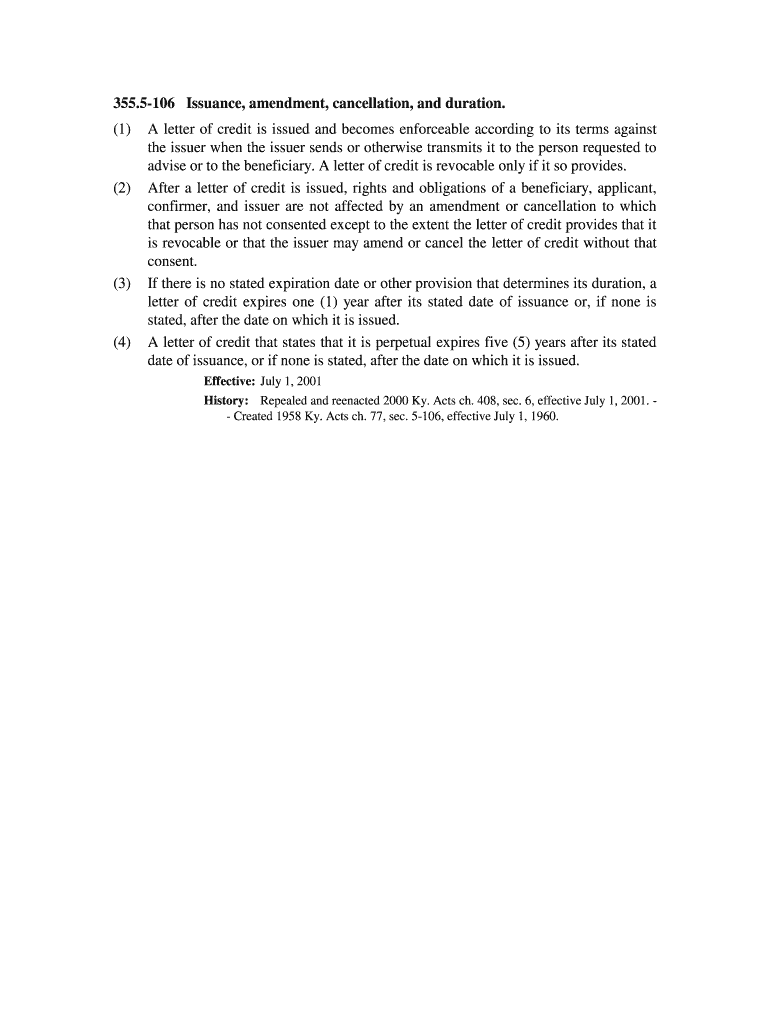 Fillable Online 5-106 Issuance, amendment, cancellation, and duration ...