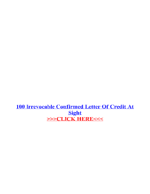 Fillable Online 100 Irrevocable Confirmed Letter Of Credit Fax Email ...