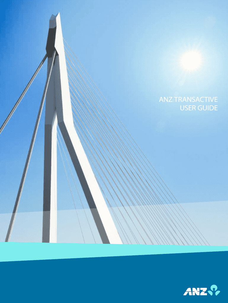 Fillable Online Introduction to ANZ Transactive Fax Email Print - pdfFiller