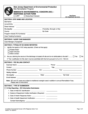 Fillable Online RESPONSE ACTION FORM Fax Email Print - pdfFiller