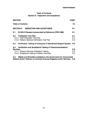 Fillable Online Section E - Inspection and Acceptance - AcqNotes Fax ...