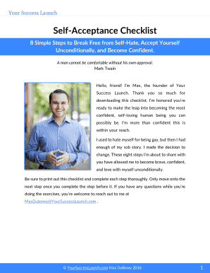 Fillable Online Self-Acceptance Checklist Fax Email Print - pdfFiller