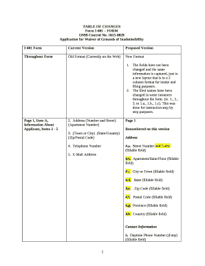 I-601 Doc Template | pdfFiller