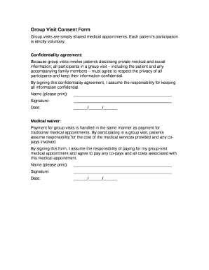 Group Visit Consent Doc Template | pdfFiller