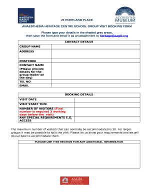 21 PORTLAND PLACE ANAESTHESIA HERITAGE CENTRE ... Doc Template | pdfFiller