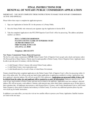 Fillable Online RENEWAL OF NOTARY PUBLIC COMMISSION APPLICATION Fax ...