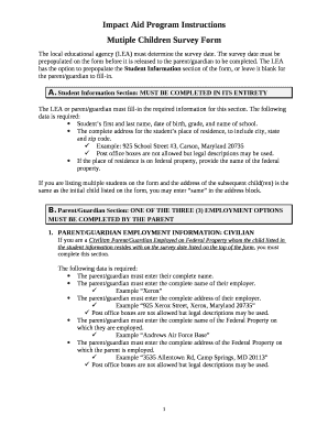Impact Aid Program Instructions - www2 ed Doc Template | pdfFiller