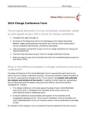 2014 Charge Conference Doc Template | pdfFiller