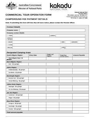 COMMERCIAL TOUR OPERATOR Doc Template | pdfFiller