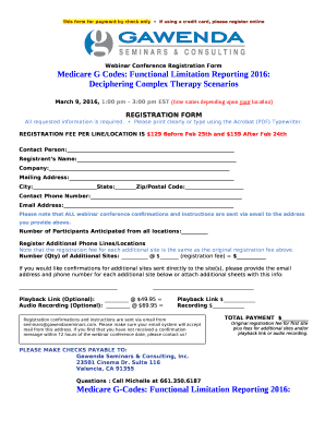 Medicare G Codes: Functional Limitation Reporting 2016: Doc Template ...