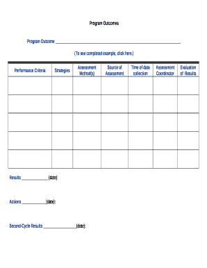Program Outcome Doc Template | pdfFiller