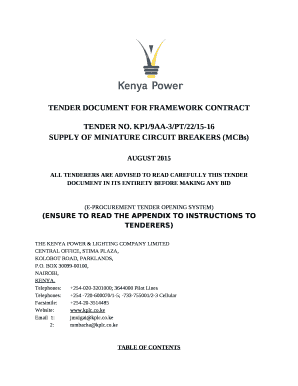 KP1/9AA-3/PT/22/15-16 - kplc co Doc Template | pdfFiller