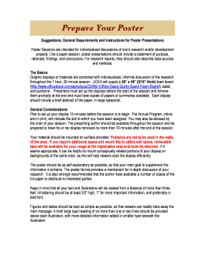 Fillable Online Prepare Your Poster Fax Email Print - pdfFiller