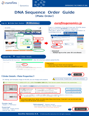 Fillable Online Plate Sequencing Services - Feel The Difference ...