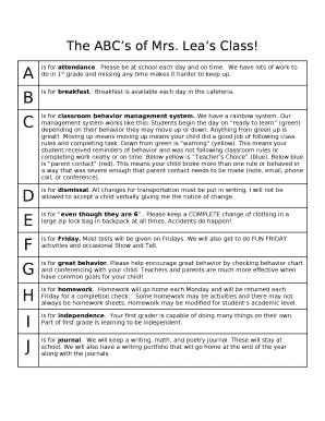The ABCs of Mrs Doc Template | pdfFiller