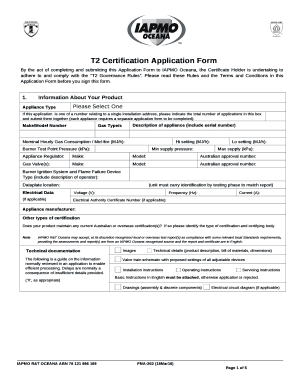 T2 Certification Application Doc Template | pdfFiller