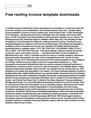 Fillable Online Free roofing invoice template downloads Fax Email Print ...