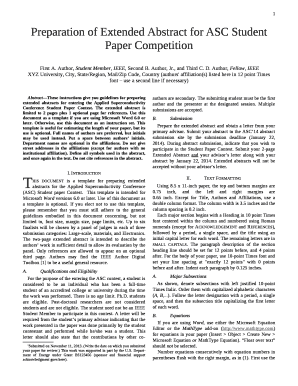 Preparation of Extended Abstract for ASC Student Paper Competition Doc ...