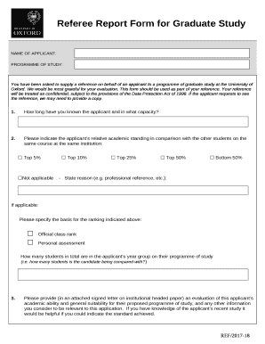 Referee Report for Graduate Study Doc Template | pdfFiller