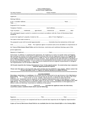 Access Permit Application Doc Template | pdfFiller