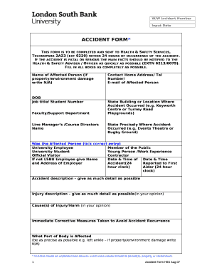 ACCIDENT * Doc Template | pdfFiller