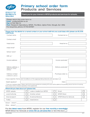 Fillable Online NFER Tests for Years 1 and 2 - National Foundation for ...