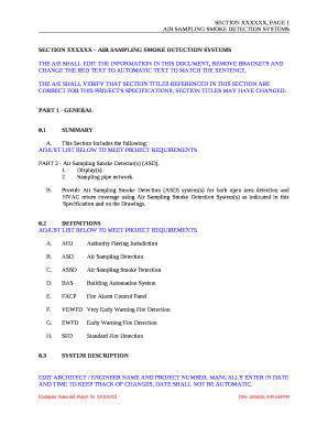 SECTION XXXXXX AIR SAMPLING SMOKE DETECTION SYSTEMS Doc Template ...