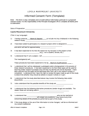 Ined Consent (Template) Doc Template | pdfFiller