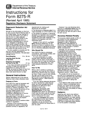 Fillable Online Form 8275-R Fax Email Print - pdfFiller